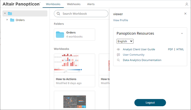 Altair Panapticon Client & Analyst Reference Help - Panopticon Resources
