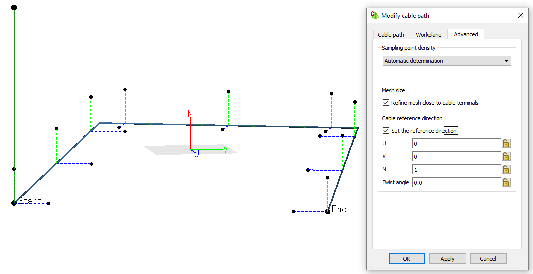 Example: Cable Reference Direction - No Installation