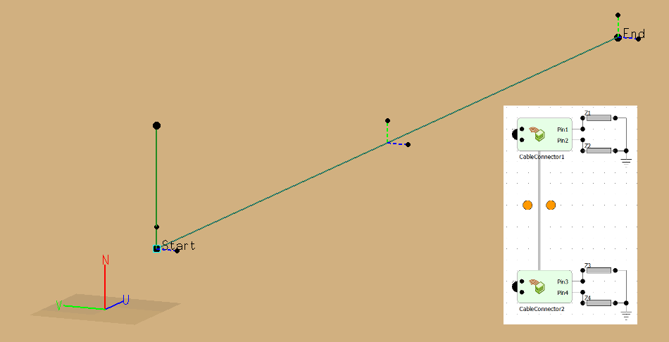 Example: Cable Reference Direction - Connected to an Installation