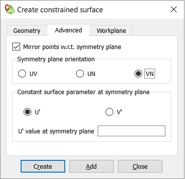 Creating a Constrained Surface