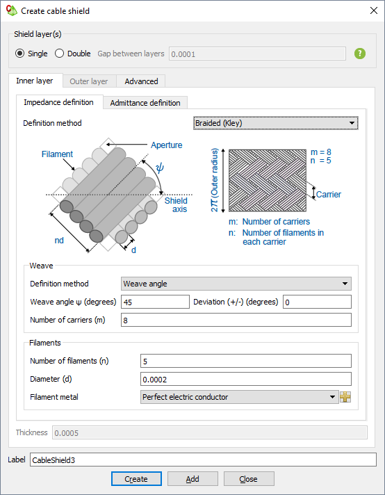 Creating a Braided Cable Shield Layer (Kley)