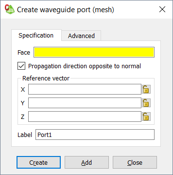 Creating a Waveguide Port (Mesh)
