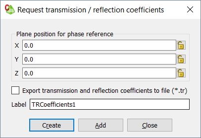 Requesting Transmission / Reflection Coefficients