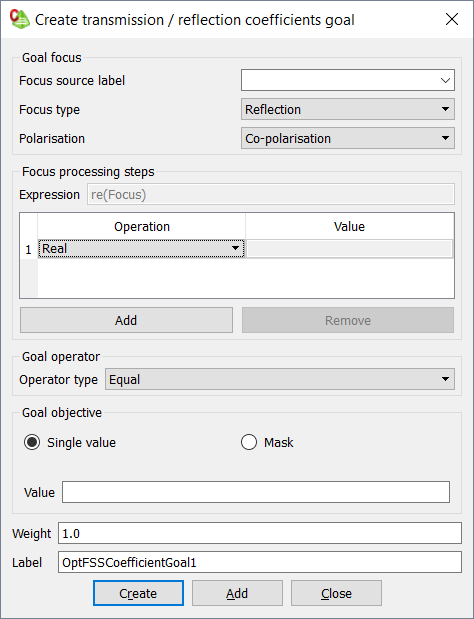 Transmission / Reflection Goal