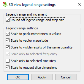 Legend Range Settings