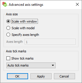 Specifying the Axis Size and Tick Marks