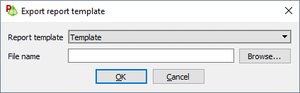 Exporting a Report Template for Reuse