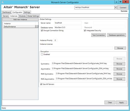 Monarch Server v2021.0 Installation Guide - Configuring Instances