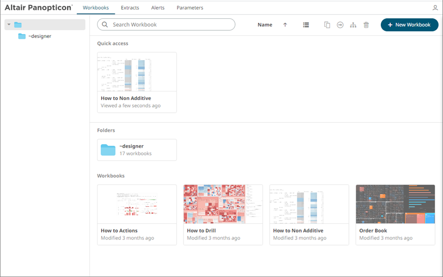 Altair Panopticon Web Authoring Help - Primary Layouts