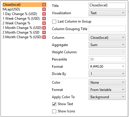 Altair Panopticon Designer Help - Grouping Columns in Table Visualizations