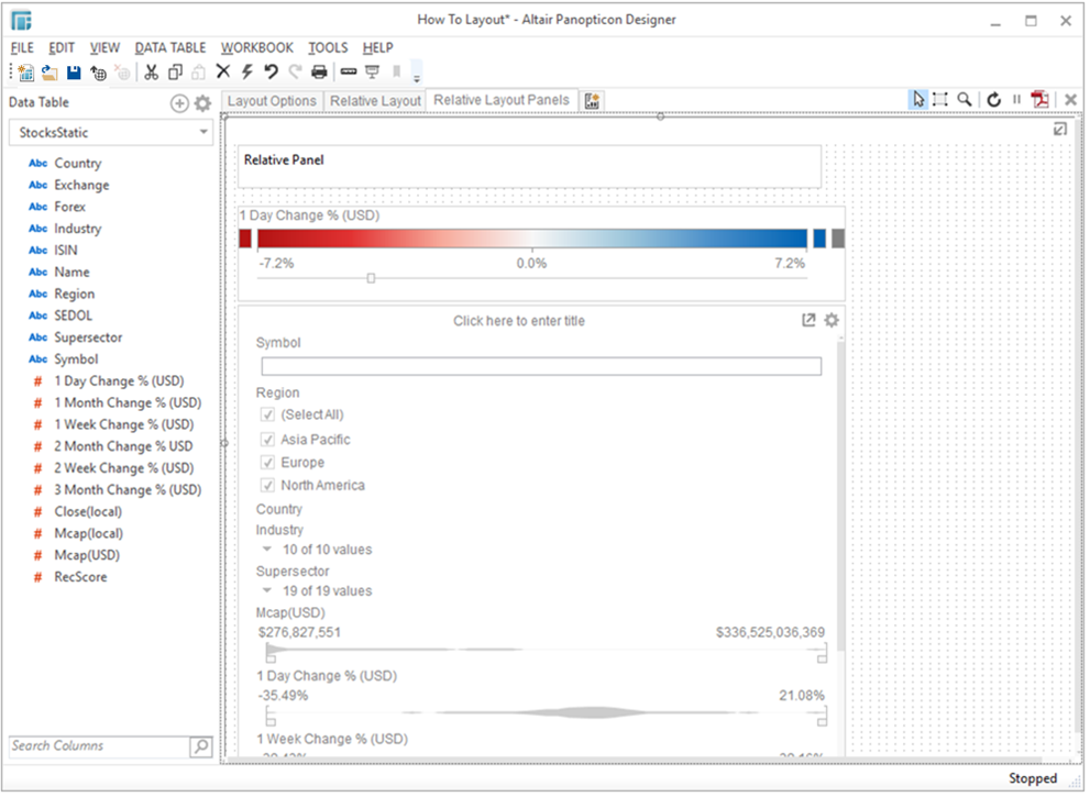 Altair Panopticon Designer Help - Panel