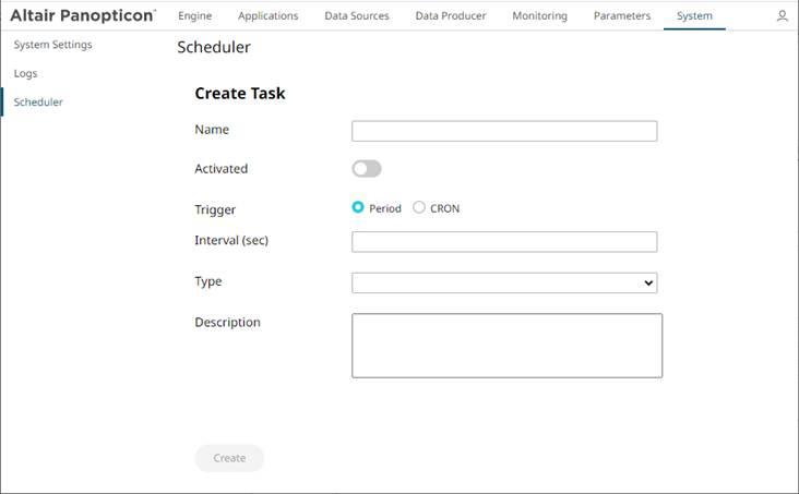 Altair Panopticon Streams Server Installation and Reference Help - Scheduling Tasks