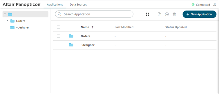 Altair Panopticon Streams Server Installation and Reference Help - [8] Managin Applicationsg