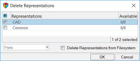 Delete Representations from the Current HyperMesh Session
