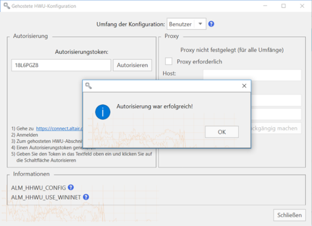 Altair Monarch Lizenzmanager Hilfe - Aktivierung mit Altair Units