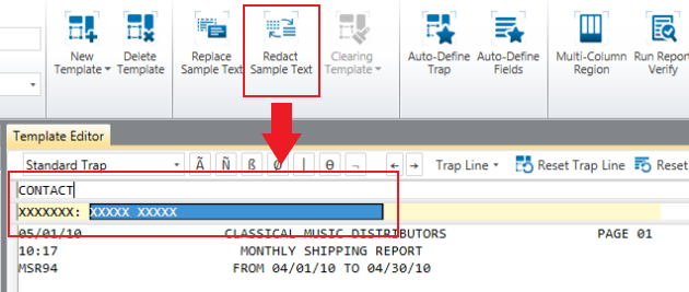 Altair Monarch 2022 Help File - Redacting Sample Text