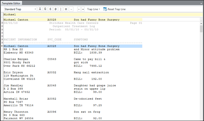 Altair Monarch 2022 Help File - Start/End Region Traps