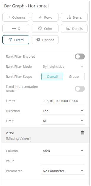 Altair Panopticon Web Authoring Help - Visualization Static Filter