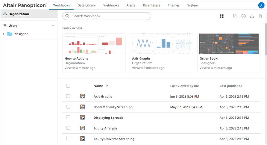 Altair Panopticon Real Time Installation and Reference Help - Folders ...