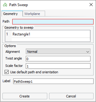 Creating a Cuboid by Sweeping a Rectangle along a Line