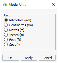 Setting the Model Unit