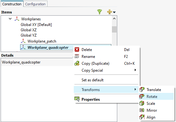 Defining a Workplane on the Patch