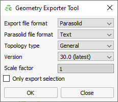 Exporting CAD to Parasolid Format