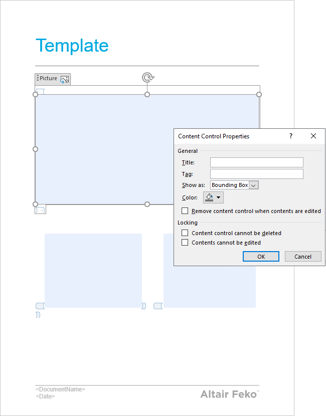 Defining a Microsoft Word Template Using Content Controls