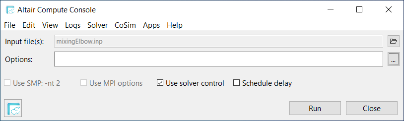 Run AcuSolve From Altair Compute Console