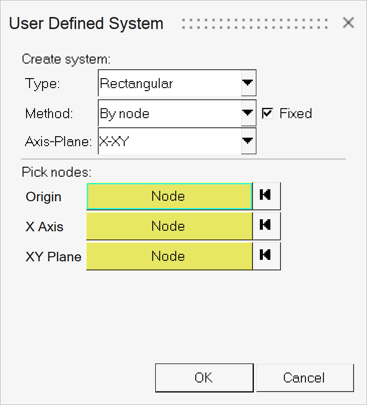 User Defined Coordinate Systems