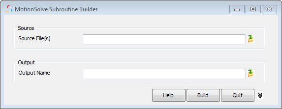 Use the MotionSolve Subroutine Build Tool to Create Shared Libraries