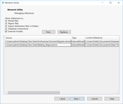 Managing External References in Binary Models