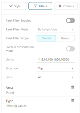 Altair Panopticon Web Authoring Help - Deleting Visualization Static Filter