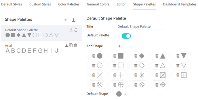 Altair Panopticon Web Authoring Help - Shape Palettes