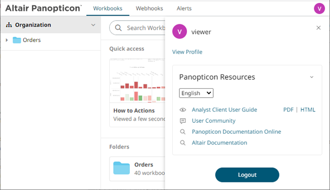 Altair Panapticon Client & Analyst Reference Help - Panopticon Resources