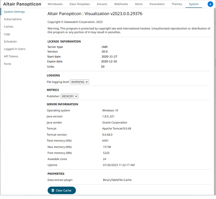 Altair Panopticon Real Time Installation and Reference Help - System ...