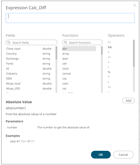 Altair Panopticon Streams Server Installation And Reference Help Adding A Calculation Operator