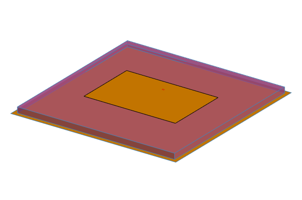 Pin-Fed, Planar Multilayer Substrate Model