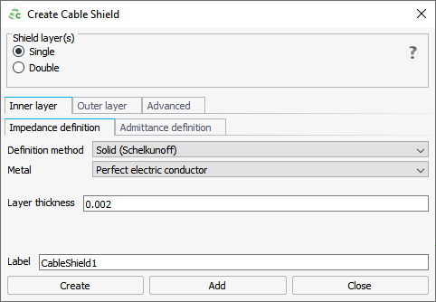Creating a Solid Cable Shield Layer (Schelkunoff)