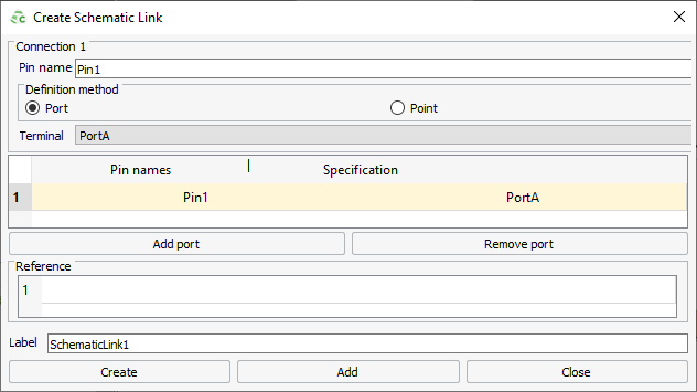Defining a Schematic Link