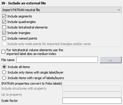 Import PATRAN Neutral File