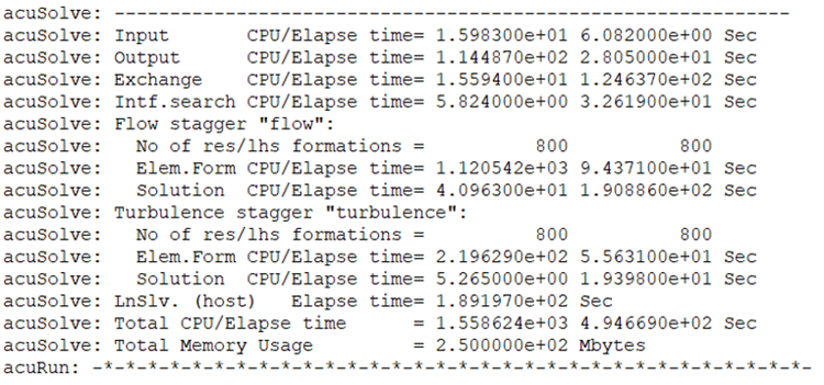 Computing Time Statistics at the End of the Log File