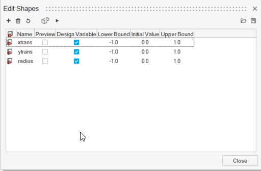 HS-1021: Work with a Parameterized File Model for Shape Variables