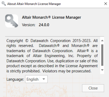 Altair Monarch 2024 License Manager Help