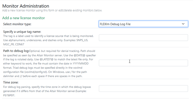 Debug Log Configuration
