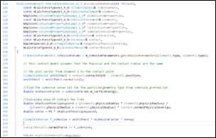 EDEM API 4100 Variable Cohesion