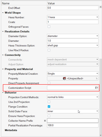 Customization Script