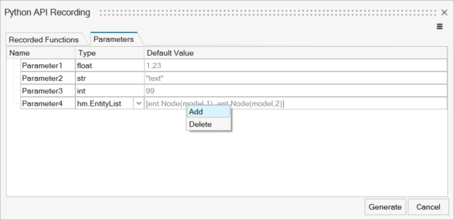Python API Recording — HyperMesh Python API 2025 documentation