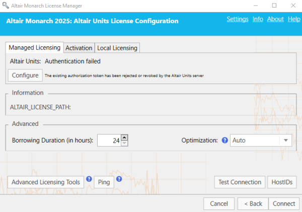 Activation Using An Altair License Management System