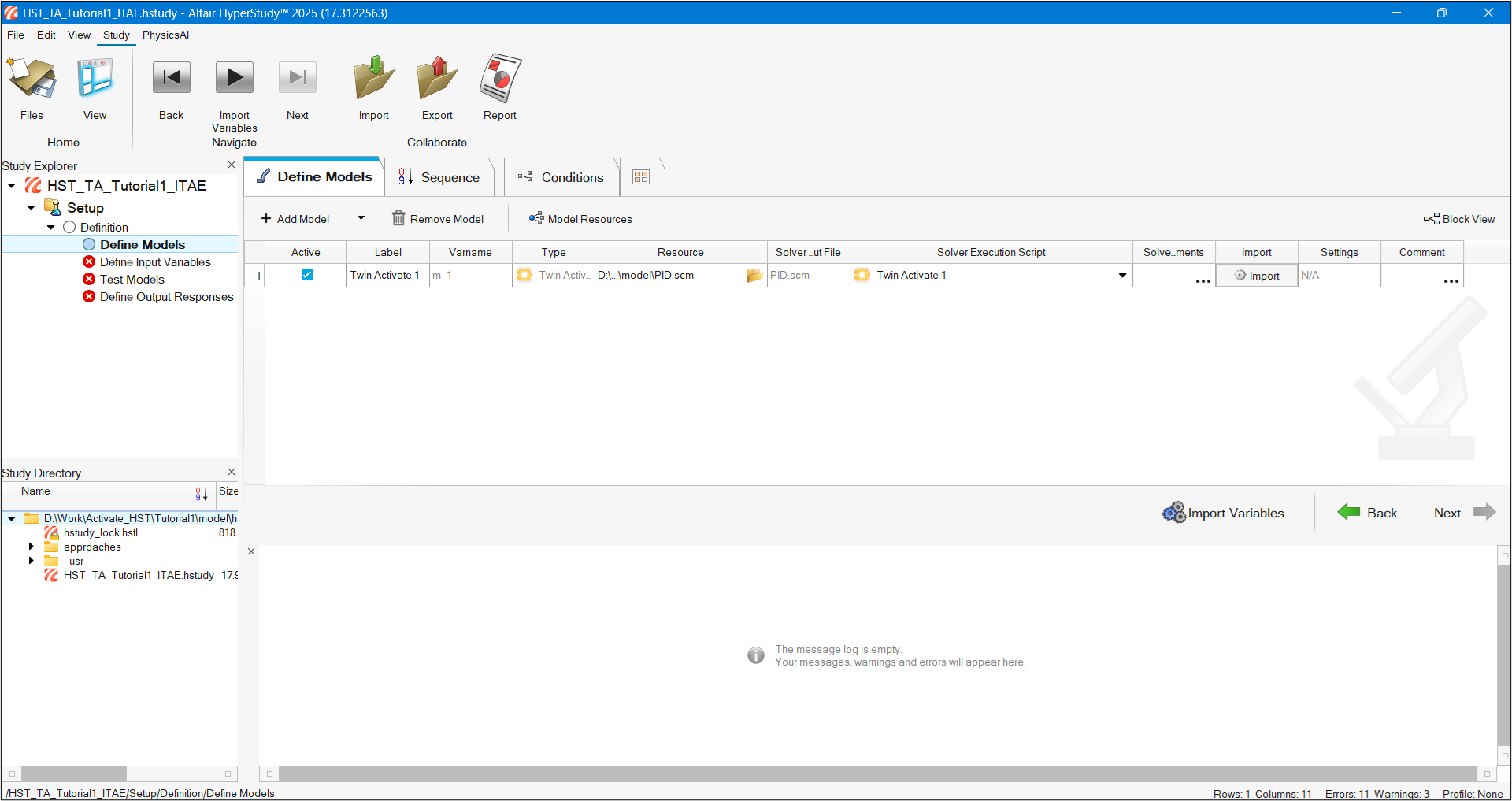 Optimizing a Controller with HyperStudy